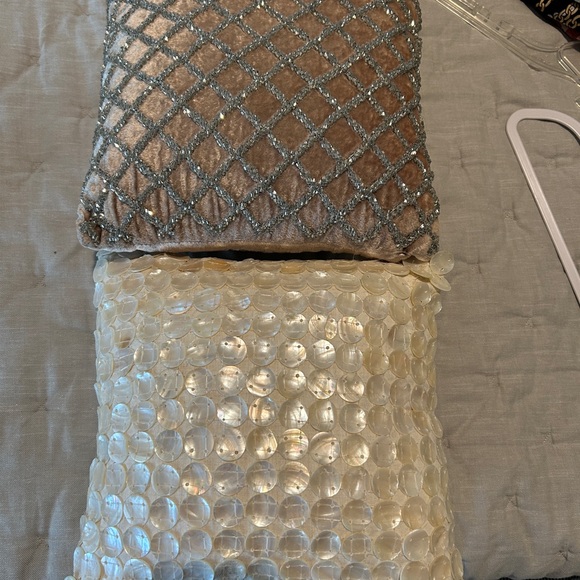 Pier 1 | Bedding | Set Of 2 Beaded Throw Pillows X10 Ea | Poshmark